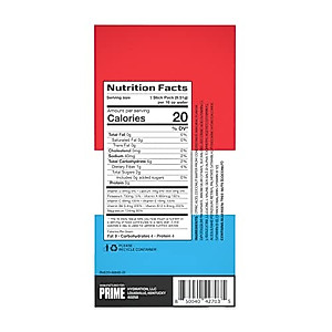 Prime Hydration+ Stick Pack | Electrolyte Drink Mix | 10% Coconut Water | 250mg BCAAs | Antioxidants | Naturally Flavored | Zero Added Sugar | Easy Open Single-Serving Stick | ICE POP, 6 Sticks