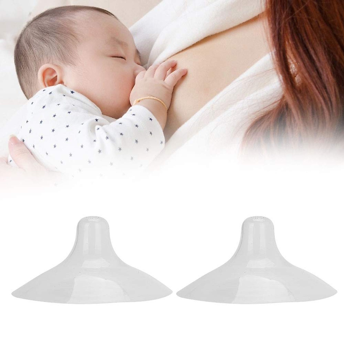 Silicone Nipple Protector, 2 Piece Nipple Silicone Nipple Protector Breastfeeding Nipple Guard for Breastfeeding Nipple with Boxes