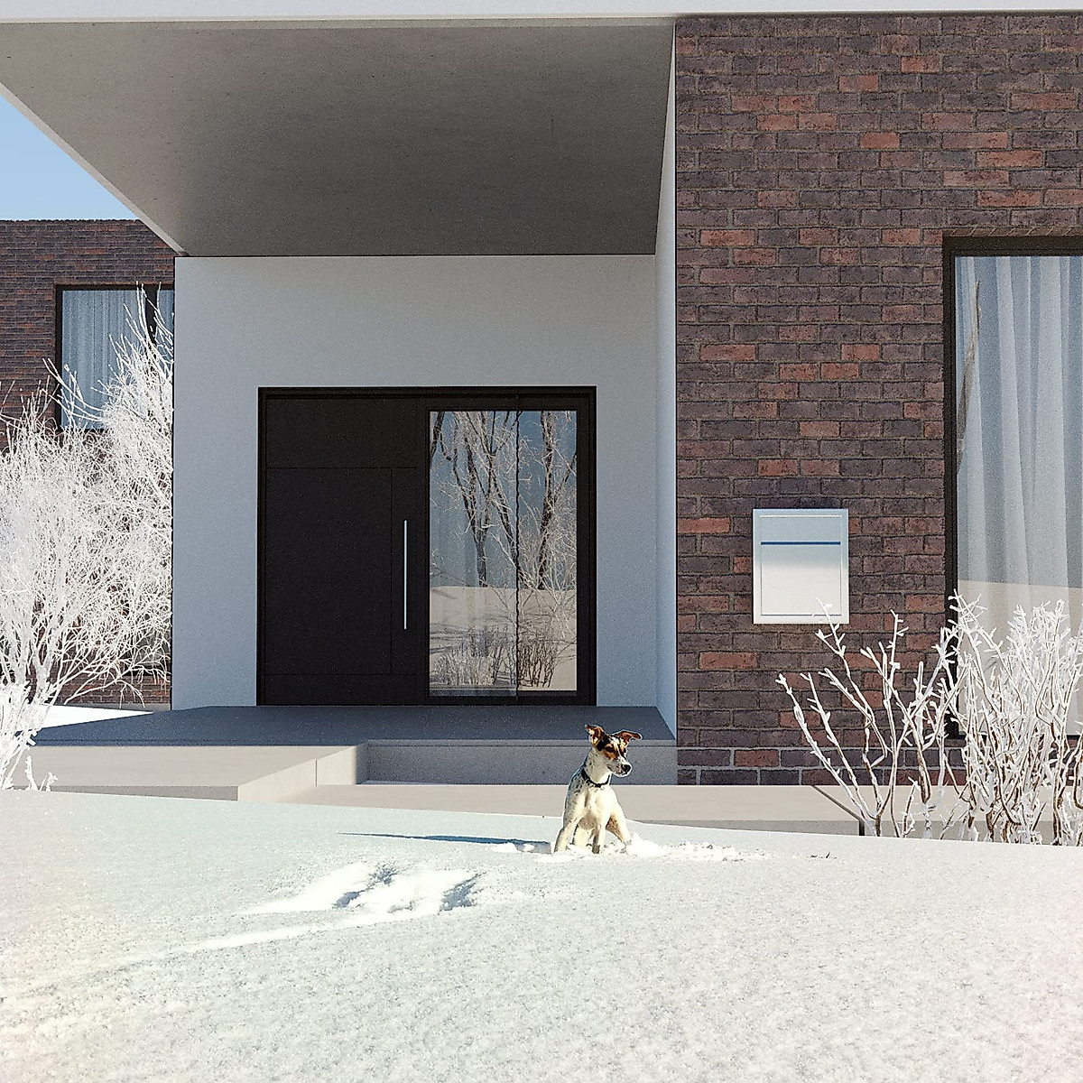 Base by Bravios - Modern Wall-Mounted Mailbox in Stainless Steel