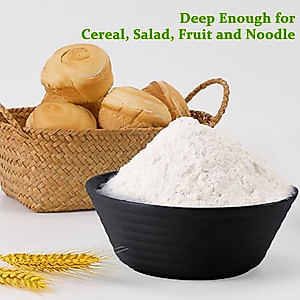 Mfacoy Unbreakable Cereal Bowls Set of 6, 28 OZ Premium Wheat Straw Bowls, Lightweight Dessert Bowls, Reusable Soup Bowls, Microwave Safe Bowls for Camping, RV, Dorm, Soup, Oatmeal, Ramen, BPA-Free