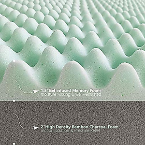 LINCELLI Extra-Luxurious 4-Inch Quilted Double-Layer Memory Foam Mattress Topper, Full Size