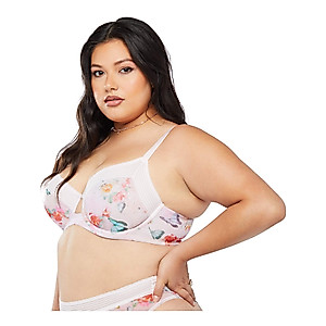 Savage X Fenty, Women's, Curvy Garden Of Eden Unlined Bra, Floral Butterfly Print, 42D