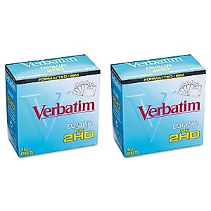 Verbatim 3.5 Diskettes DISK,DS/HD,3.5,IBM,2MB 6703 (Pack of20)