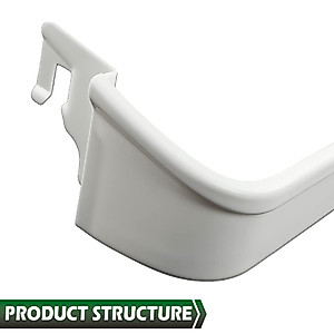 GRAND ORANGE Door Top Bin Shelf Compatible with Frigidaire or Kenmore Refrigerator Fit 240338001 White