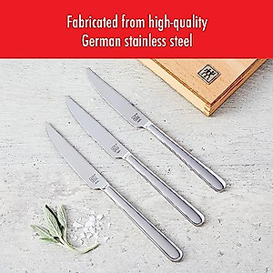 ZWILLING Razor-Sharp Steak Knives set of 8, German Engineered Informed by 290+ Years of Mastery, Silver