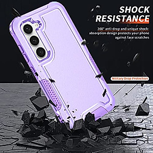 Defeneder Military Grade Drop Protection Case For Samsung Galaxy S23 with (2Pcs Tempered Glass Screen Protector+1Pcs Camara Lens Protector), Heavy-Duty Tough Rugged Full body Shockproof Hybrid cover