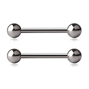 Ruifan Nipple Shield Rings Dangle Tortoise & Nipple Barbell Bar Retainer 316L Surgical Steel Body Piercing 14G 4PCS