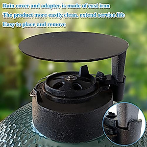 FIRELOOP Cast Iron Rain Cap kit for Big Green Egg Top Must-Have Big Green Egg Accessories Replacement - M, L, XL, 2XL
