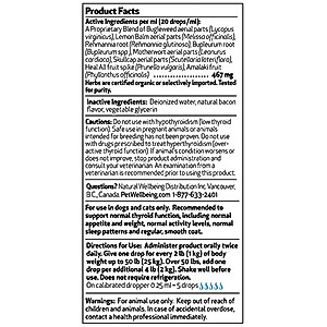 Pet Wellbeing Thyroid Support Gold for Cats - Vet-Formulated - Supports Overactive Thyroid in Felines - Natural Herbal Supplement 2 fl oz (59 ml)