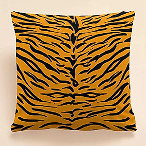 Tiger Skin Pattern Fleece Blanket Throw Cushion Travel Packable Plush Blankets for Office Bed Sofa Couch Camping 60x70 Inches