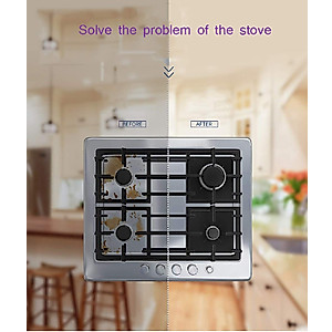 liboyixi Stove Burner Covers 8 Pack Reusable Gas Range Cuttable,Easy to CleanProtectors,Non-stick Stovetop Burner Liner Cover-Size 10.6"x 10.6"-Double Thickness 0.2mm,BPA Free, Heat-resistant。