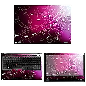 Decalrus - Protective Decal Floral Skin Sticker for Lenovo ThinkPad P53 (15.6" Screen) case Cover wrap LEthnkpd15_P53-202