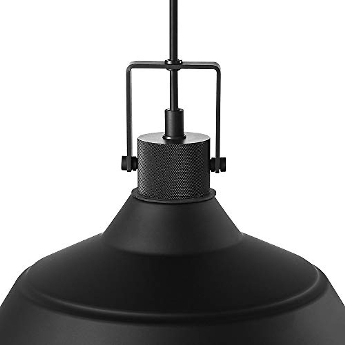 Globe Electric 44476 1-Light Outdoor Indoor Pendant Lighting, Matte Black, Textured Socket, Outdoor Lighting Modern, Outdoor Light Fixture, Porch Light, Kitchen Island, Pendant Light Fixture