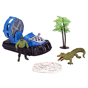 Wild Republic E-Team x Set Swamp Rescue Playset, Action Figure, Animal, Vehicle, Accessories, Gifts for Kids