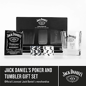 Beams International Whisky Glass and Poker Set, Tin, Black, 12 Count (Pack of 1)