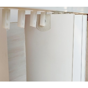 40 Sets of Clear Vertical Blind Repair Tabs Blind Fixers Vertical Blind Slat Replacement (80 PCS) with 15 PCS White Vertical Blind Stem Parts for Carrier Clips Replacement Vertical Blind Repair Kit