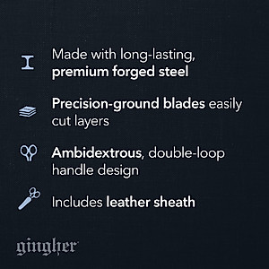 Curved Embroidery Scissors 4"-with Leather Sheath