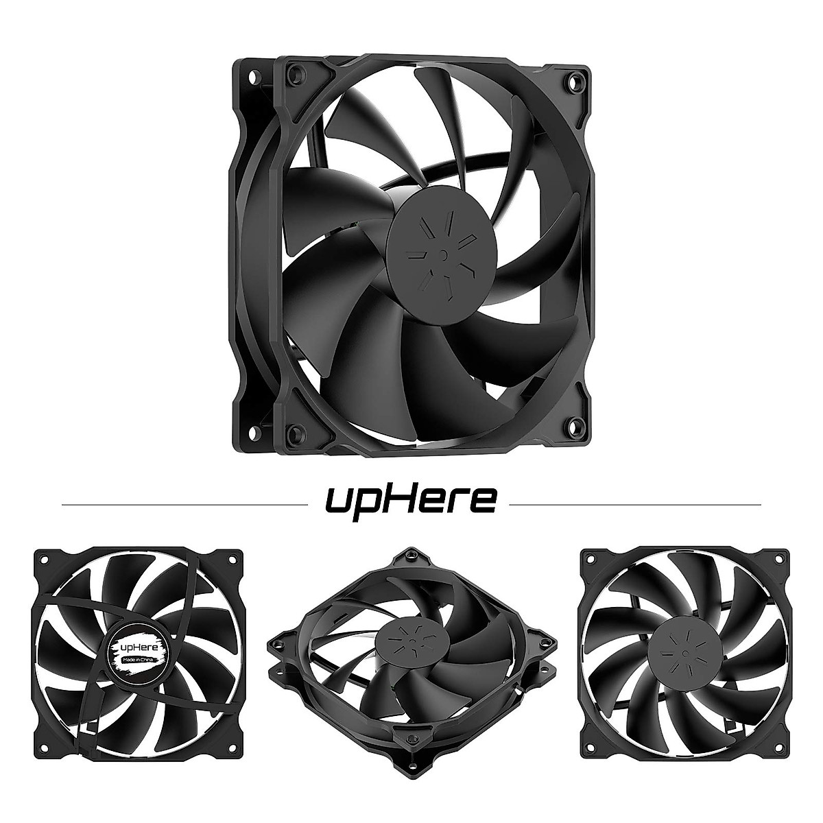 upHere 120mm Long Life Computer Case Fan Cooling Case Fan for Computer Cases Cooling,5-Pack,12BK3-5