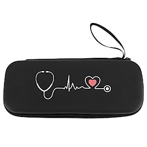 Stethoscope Case, Hard Travel Carrying Case with Mesh Pocket, Stethoscope Protective Case, for Store Stethoscope and Nursing Tools