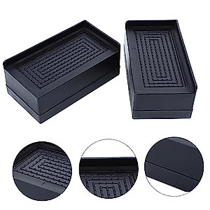 Angoily 2pcs Furniture Heightening Pads Floor Sofa Black Furniture Home Furniture Chair Foot Riser Pad Floor Drying Fan Washing Machine Foot Riser Pad Non-Skid Fridge Mats Fridge Foot Mats
