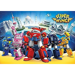 Super Wings - 7" Transforming 4-Pack - Jett, Donnie, Paul, and Astra | Airplane Toys Mini Figures Playset | Fun Preschool Toy Plane for 3 4 5 Year Old Boys and Girls | Birthday Gifts for Kids