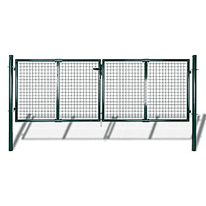 vidaXL Fence Gate Steel 120.5"x68.9" Green