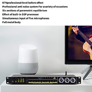 Depusheng REV3900 Professional KTV Pre-effector Household Reverberator Karaoke Anti-howling Audio Processor USB Bluetooth Device