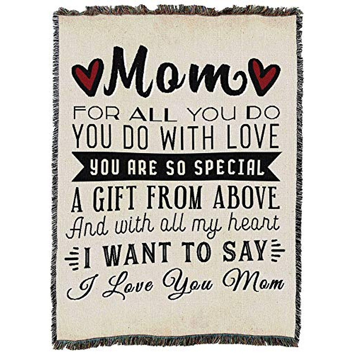 Pure Country Weavers Mom for All You Do Blanket - Gift Tapestry Throw Woven from Cotton - Made in The USA (72x54)