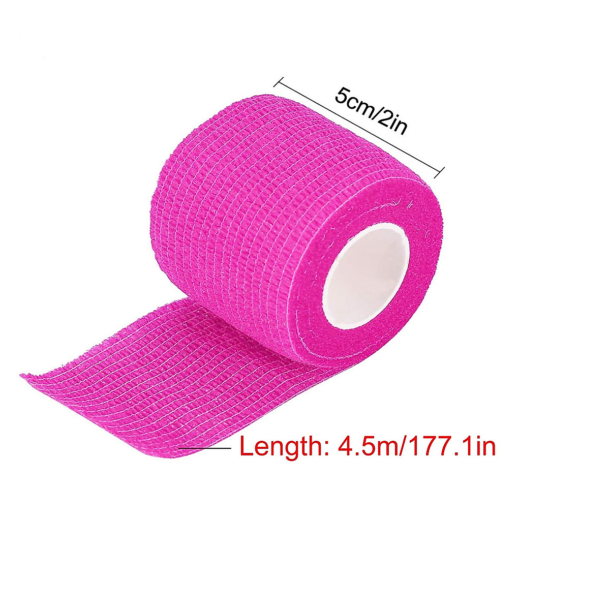 VideoPUP Tattoo Grip Cover Wrap,40PCS Disposable Cohesive Tattoo Grip Cover Elastic Bandage for Tattoo Machine Tattoo Grip Accessories(Phosphor Pink)