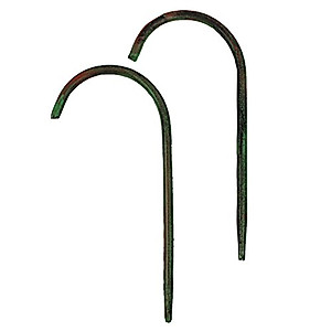 Seraphic Cast Iron Garden Decor Crane Bird Statues, Antique Green, Set of 2