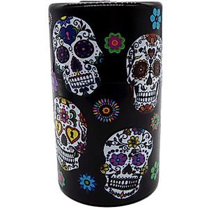 Hypeshops Candy Skull Vacuum Sealed Herb Stash Jar Container Airtight Smell Proof Storage