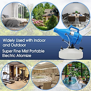 Electric ULV Portable Fogger Sprayer Atomizer Mist Cold Fogger Machine with 30ft Spraying Distance for Home,Hotel,Church,School,Lawn and Garden （4.5L,1.2 Gallon)