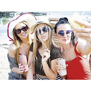 Prazoli Bachelorette Can Coolers Slim (12) - Bachelorette Gifts for Bridal Party Gifts, Bachelorette Party Supplies for Women, Bridal Shower Party Favors & Bachelorette Party Decorations, Accessory