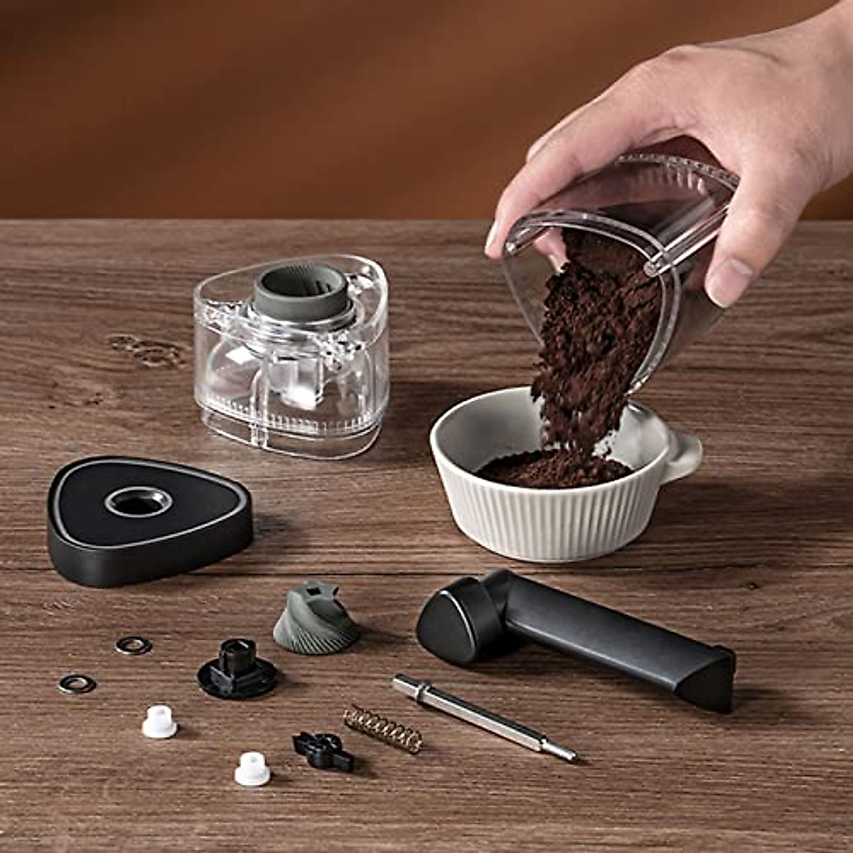 Travel Manual Coffee Grinder Maker Conical Burr Mill with Adjustable Setting Portable Hand Crank Coffee Grinder Manual Coffee Grinder Hand Coffee Grinder Large