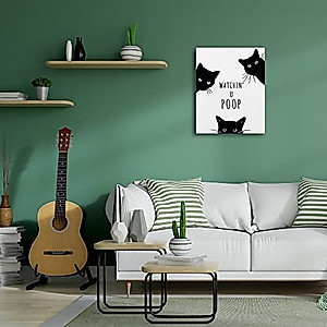 XUOUPIUE Bathroom Wall Art, Bathroom Poster, Watching U Poop Decor, Bathroom Quote Sign, Bathroom Decor Wall Art, Toilet Wall Art, Guest Bathroom Decor (A08)