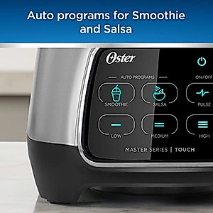 Oster Touchscreen Blender, 6-Speed, 6-Cup, Auto-program -for Smoothie, Salsa, 800W, Multi-Function blender, 2143023