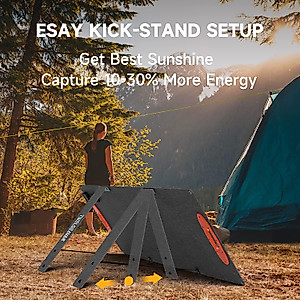 TWELSEAVAN 100W Solar Panel for Jackery/EF/Bluetti/Anker/Goal Zero Power Station, IP68 Waterproof 23.5% Efficiency ETFE Portable Foldable Solar Charger with Adjustable Kickstand for Camping Outdoor