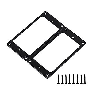 lovermusic Plastic Thickness 3mm Flat Bottom Pickup Ring Pickups Cover Frame for Electric Guitar Pack of 2