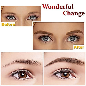 Waterproof Eyebrows Pencil Microblading Eyebrow Pen Supplies Pull Cord Peel-off Brow Pencil Create Long-Lasting Clear Wild Eyebrows (5 Dark Brown)
