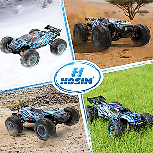 Hosim Brushless RC Cars, 1:10 68+ KMH High Speed Remote Control Car 1:14 4X4 Fast RC Cars for Adults Waterproof Toy Crawler Electric Vehicle Car Gift