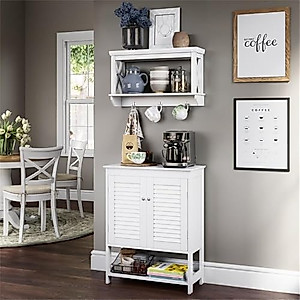 RiverRidge La Crosse Bathroom 3 Towel Hook Wall Shelf