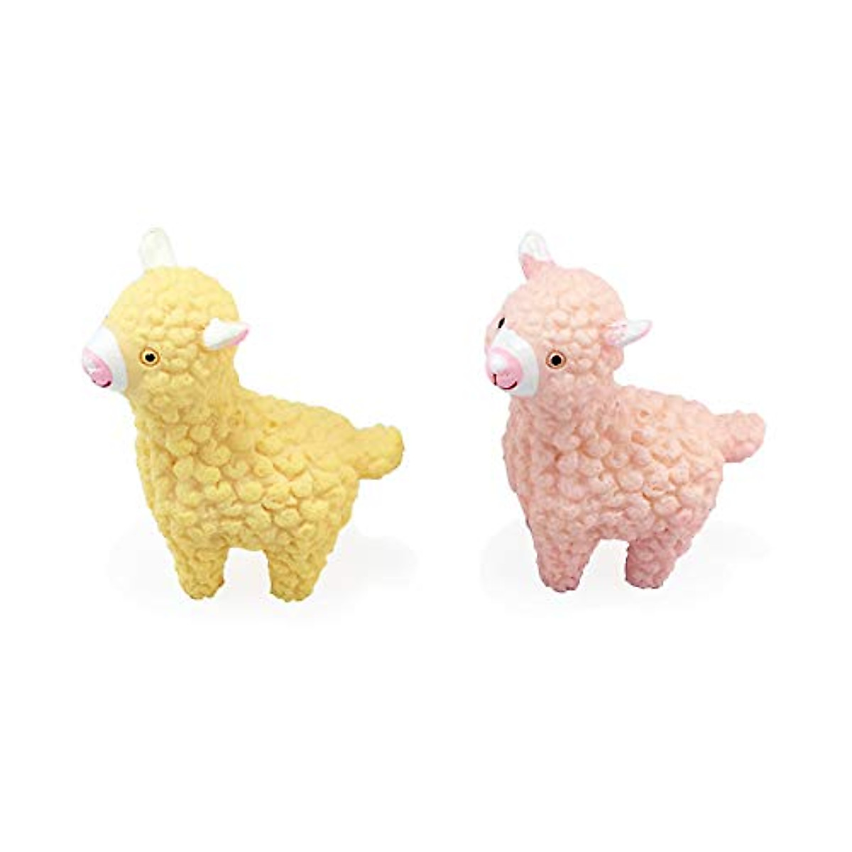 HoneyToys 2pcs Resin Mini Alpacas, Miniature Figurines, Fairy Garden Accessories, Fairy Garden Supplies, Fairy Garden Animals for Fairy Garden, Plant Pots, Bonsai Craft Decor