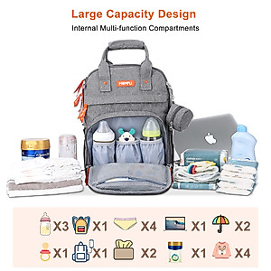 Homfu Diaper Bag Backpack Mommy Hospital Baby Bags for Girls Boys Multifunction Large Laptop Travel Backpack Mom Dad Diaper Bag with Changing Pad Waterproof Fashion Maternity Baby Diaper Bag Tote