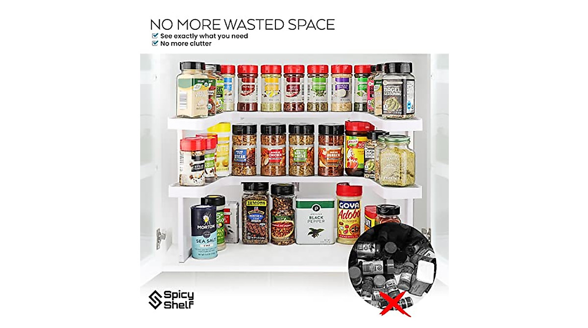 Spicy Shelf Deluxe Expandable Spice Rack & Organizer - Easy Install