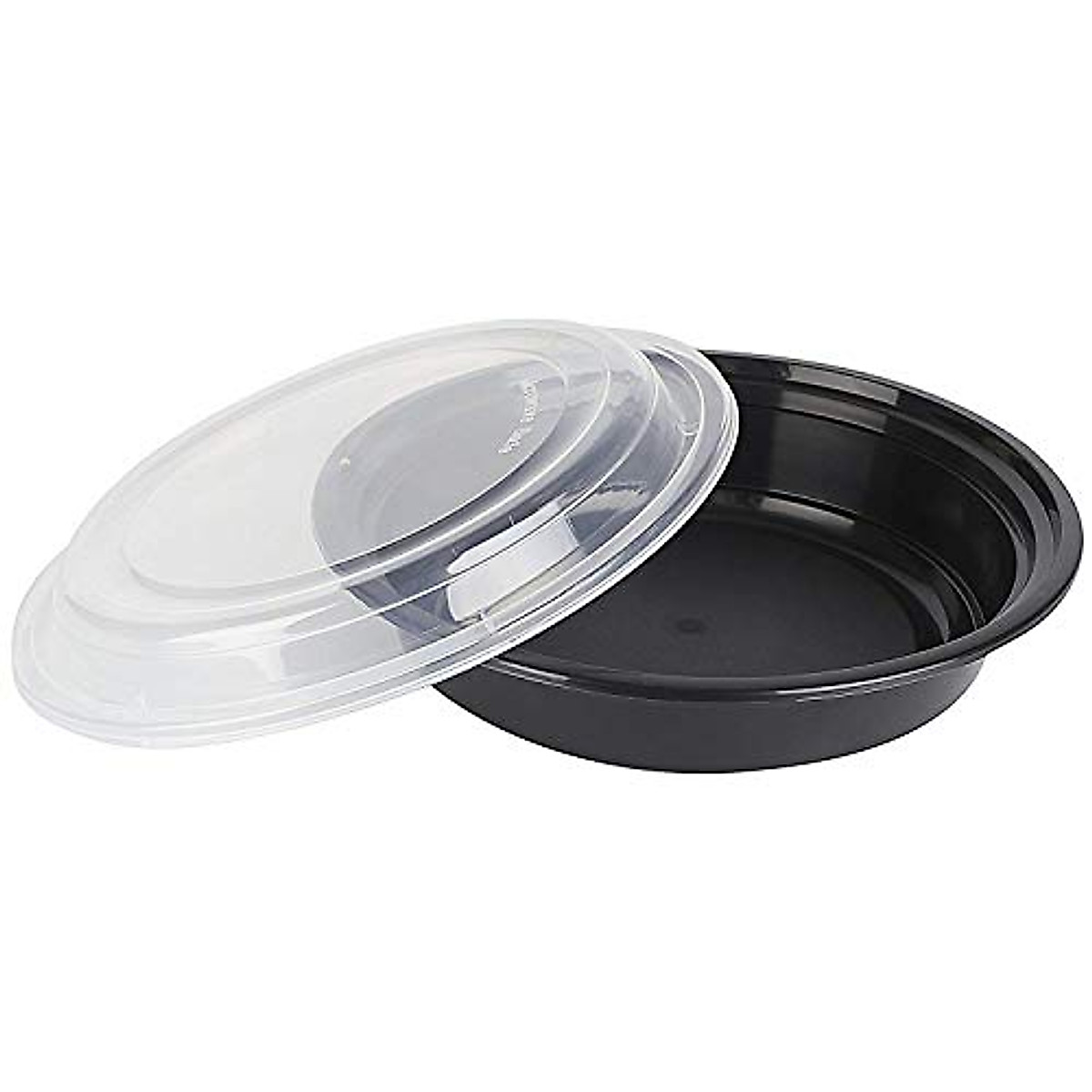 30-Pack meal prep Plastic Microwavable Food Containers for meal prepping bowls with Lids (24 oz.) Black Reusable Storage Lunch Boxes -BPA-Free Food Grade -Freezer & Dishwasher Safe.