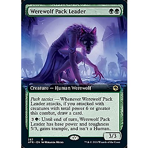 Magic: the Gathering - Werewolf Pack Leader (387) - Extended Art - Foil - Adventures in The Forgotten Realms