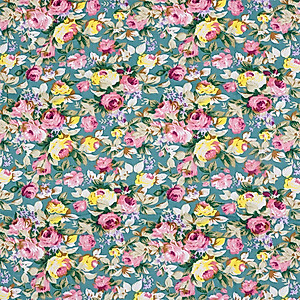 Hanjunzhao Green Fat Quarters Fabric Bundles, Precut Quilt Sewing Quilting Fabric, 18 x 22 inches (Green Floral)