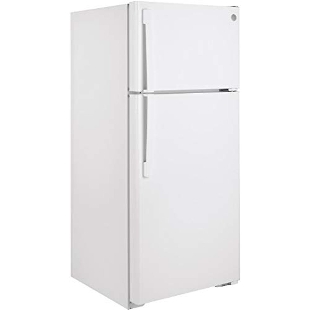 GTE17DTNRWW 28" Energy Star Qualified Top Freezer Refrigerator with 16.63 cu. ft. Capacity; LED Lighting; Adjustable Wire Shelves and Upfront Temperature Controls in White