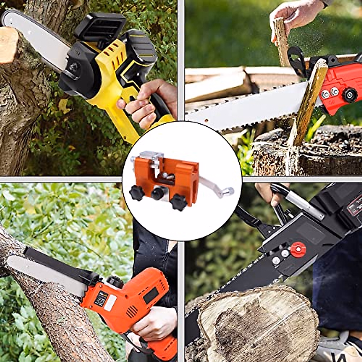 HOJILA Chainsaw Sharpener, Portable Chain Saw Sharpening Jig Kit, Suitable for All Kinds of Chain Saws and Electric Saws