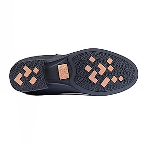 HORZE B Vertigo Amelia Women's Rustic Style Waterproof Leather Country Tall Riding Boots with Side Zip - Dark Brown - 9